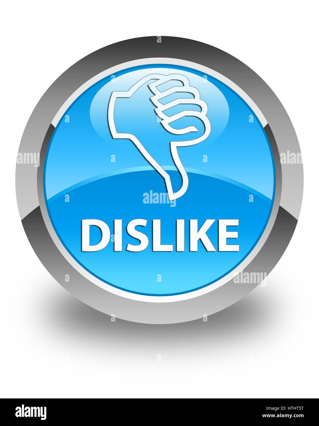 Dislike isolated on glossy cyan blue round button abstract illustration ... Dislike isolated on glossy cyan blue round button abstract illustration ...