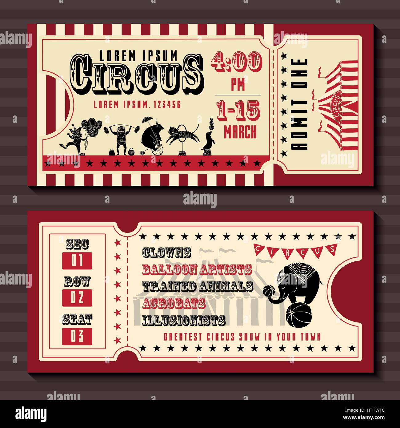 Vintage Circus Ticket