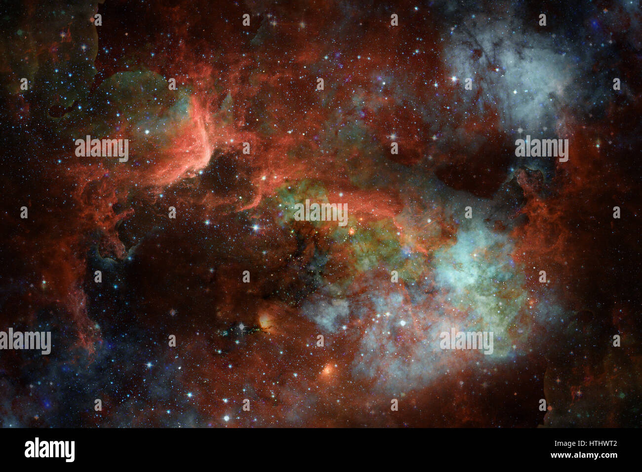 Starry deep outer space - nebula and galaxy Stock Photo - Alamy