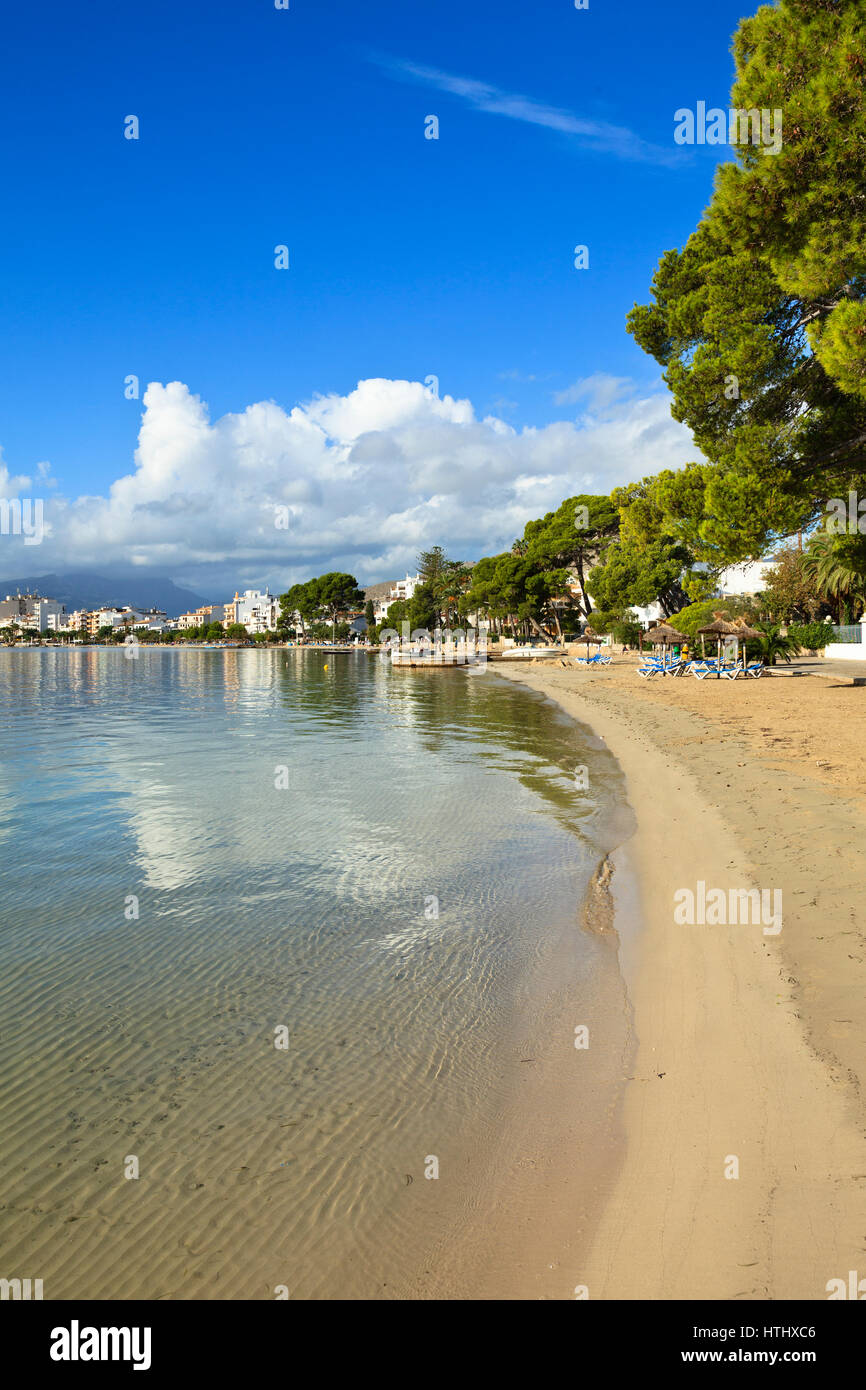 Puerto Pollensa beach, Mallorca, Spain Stock Photo - Alamy