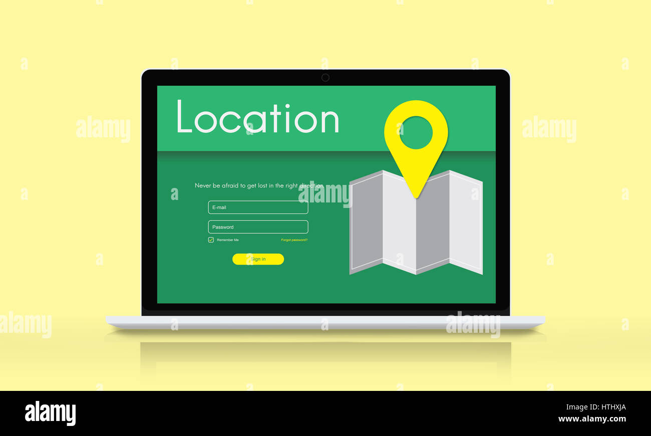 Journey Location Route Directions Navigation Stock Photo - Alamy