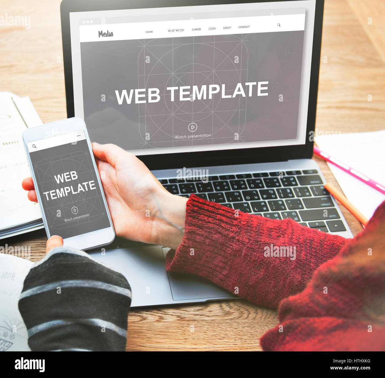 Web template hi-res stock photography and images - Alamy