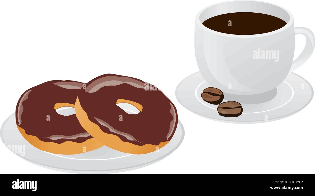 Donut And Coffee Clipart