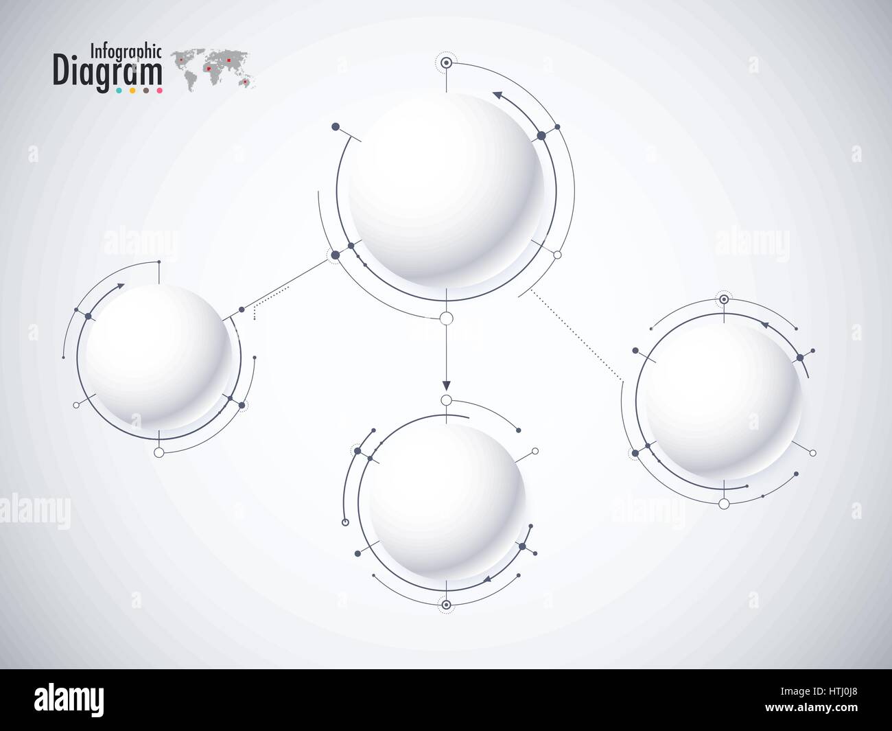 Digital diagram style. Diagram and flow chart of technology concept ...