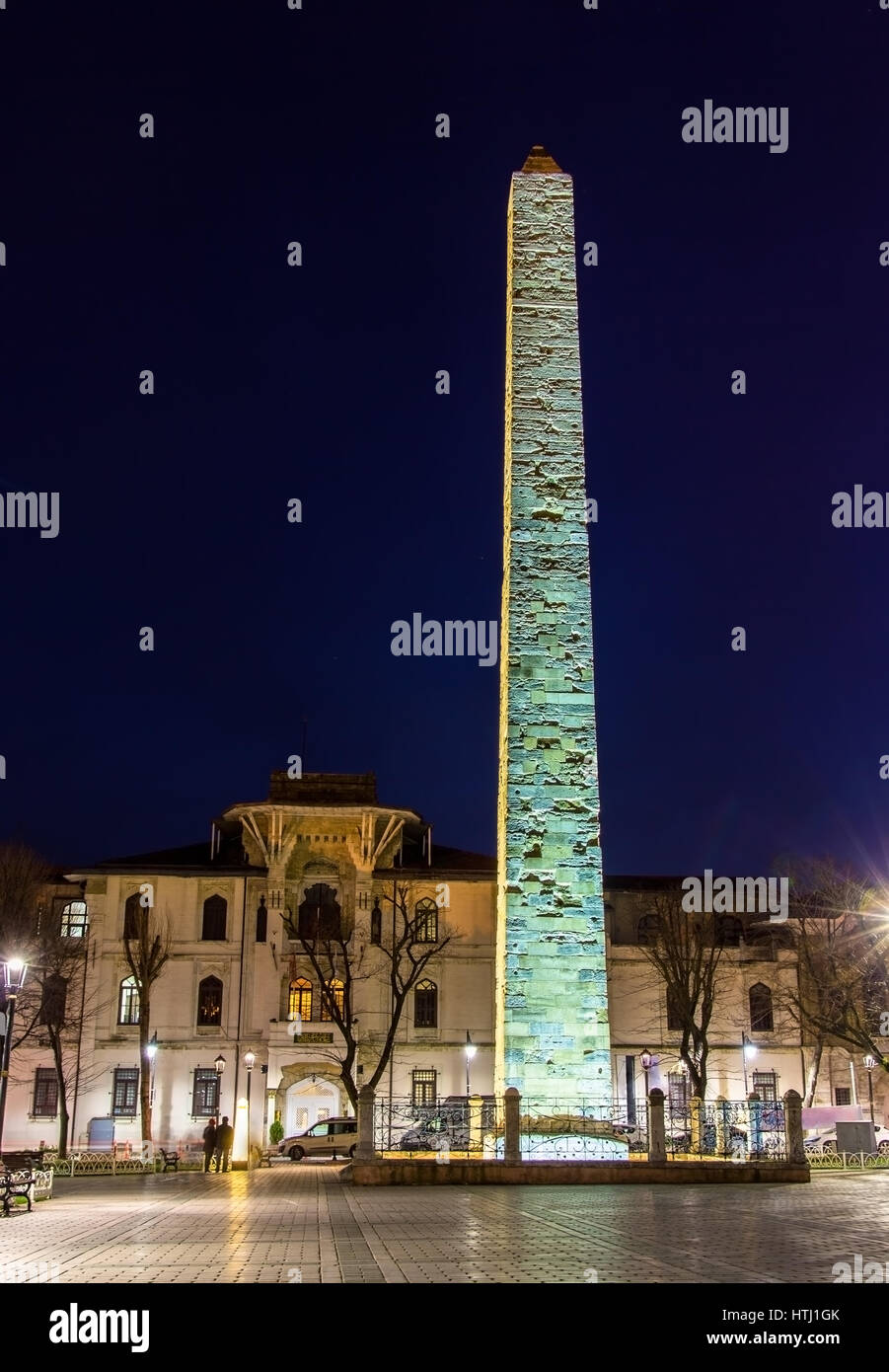 Walled Obelisk (Constantine Obelisk) in Istanbul - Turkey Stock Photo ...