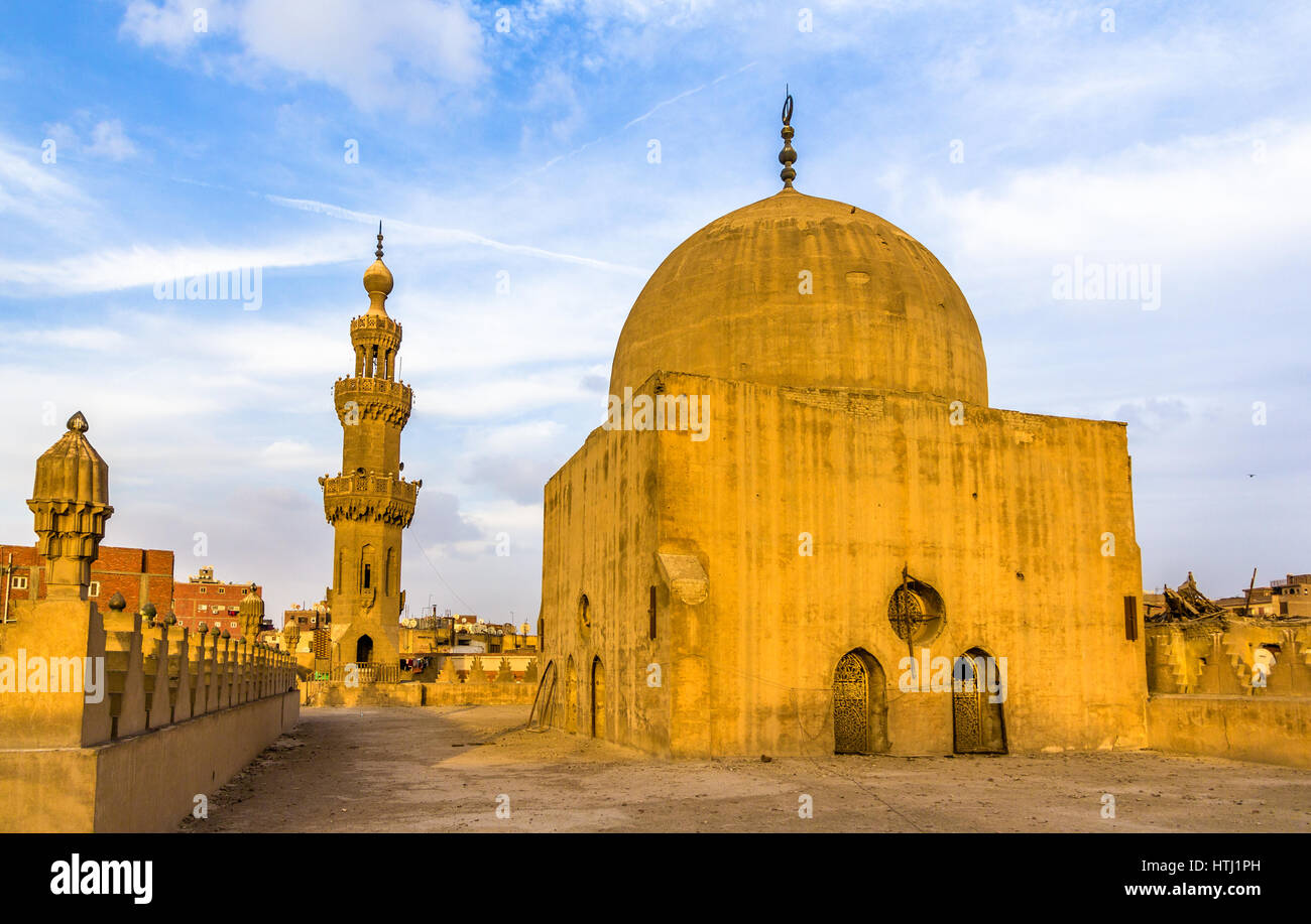 Dome and minaret of the Amir al-Maridani mosque in Cairo - Egypt Stock ...