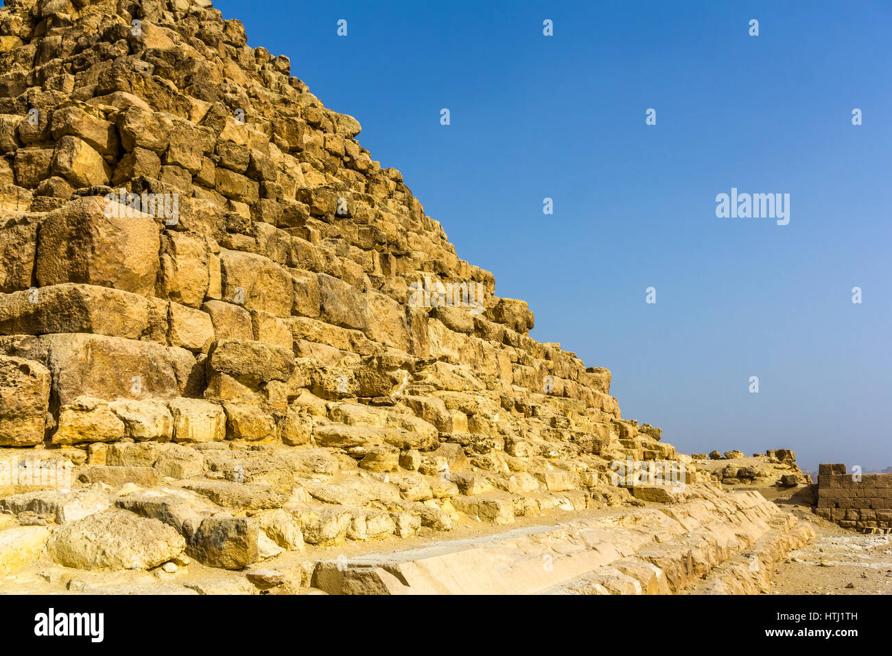 Details of the Pyramid of Henutsen (G1-c) in Giza - Egypt Stock Photo ...