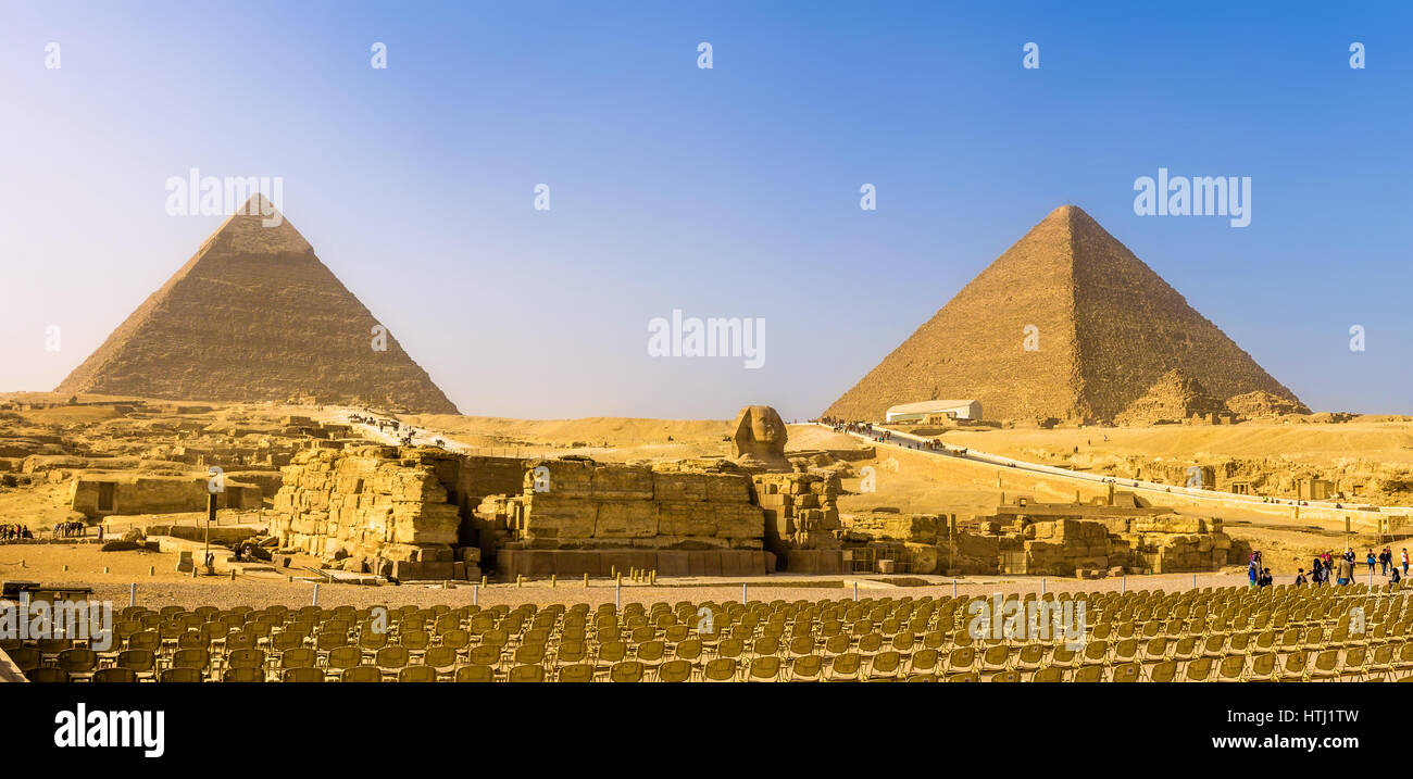 The Great Sphinx and the Pyramids of Giza - Egypt Stock Photo - Alamy