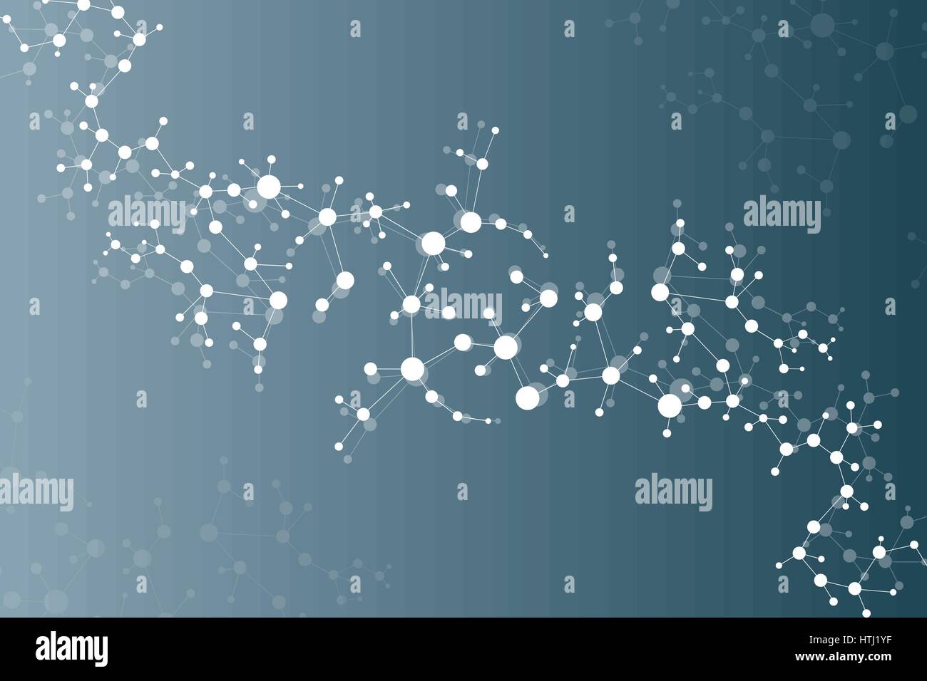 Structure molecule and communication. Dna, atom, neurons. Scientific ...