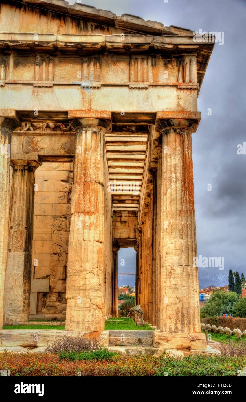 Temple of Hephaestus in Athens - Greece Stock Photo - Alamy