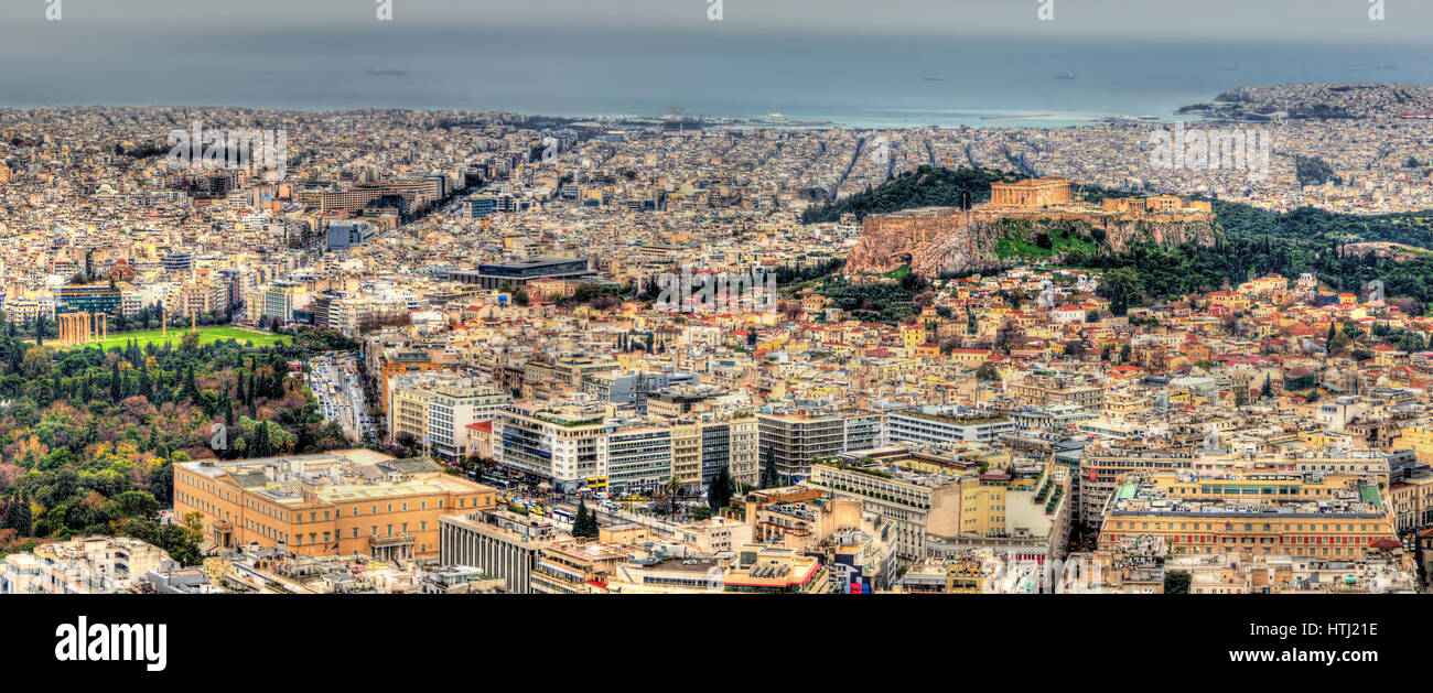 Panorama of the historic center of Athens, Greece Stock Photo - Alamy