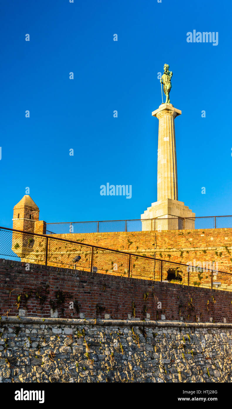 The Victor (Pobednik) Monument in the Belgrade Fortress - Serbia Stock ...