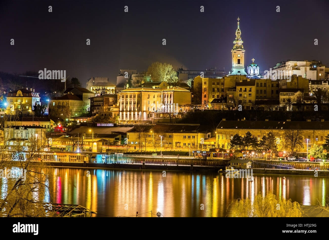 Belgrade night boat hi-res stock photography and images - Alamy