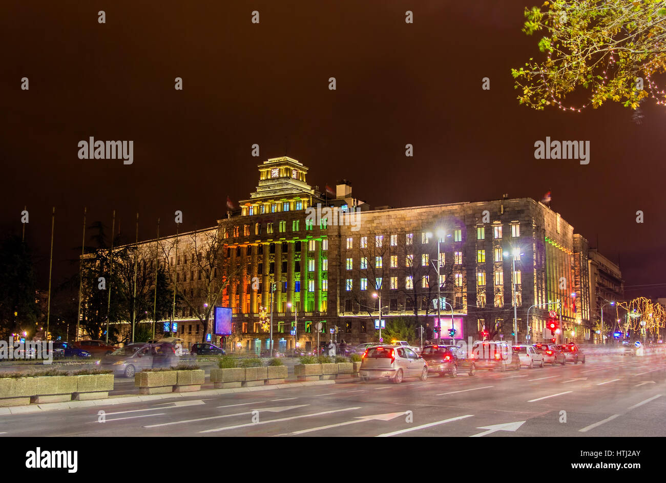 Main Post Office of Serbia in Belgrade Stock Photo - Alamy