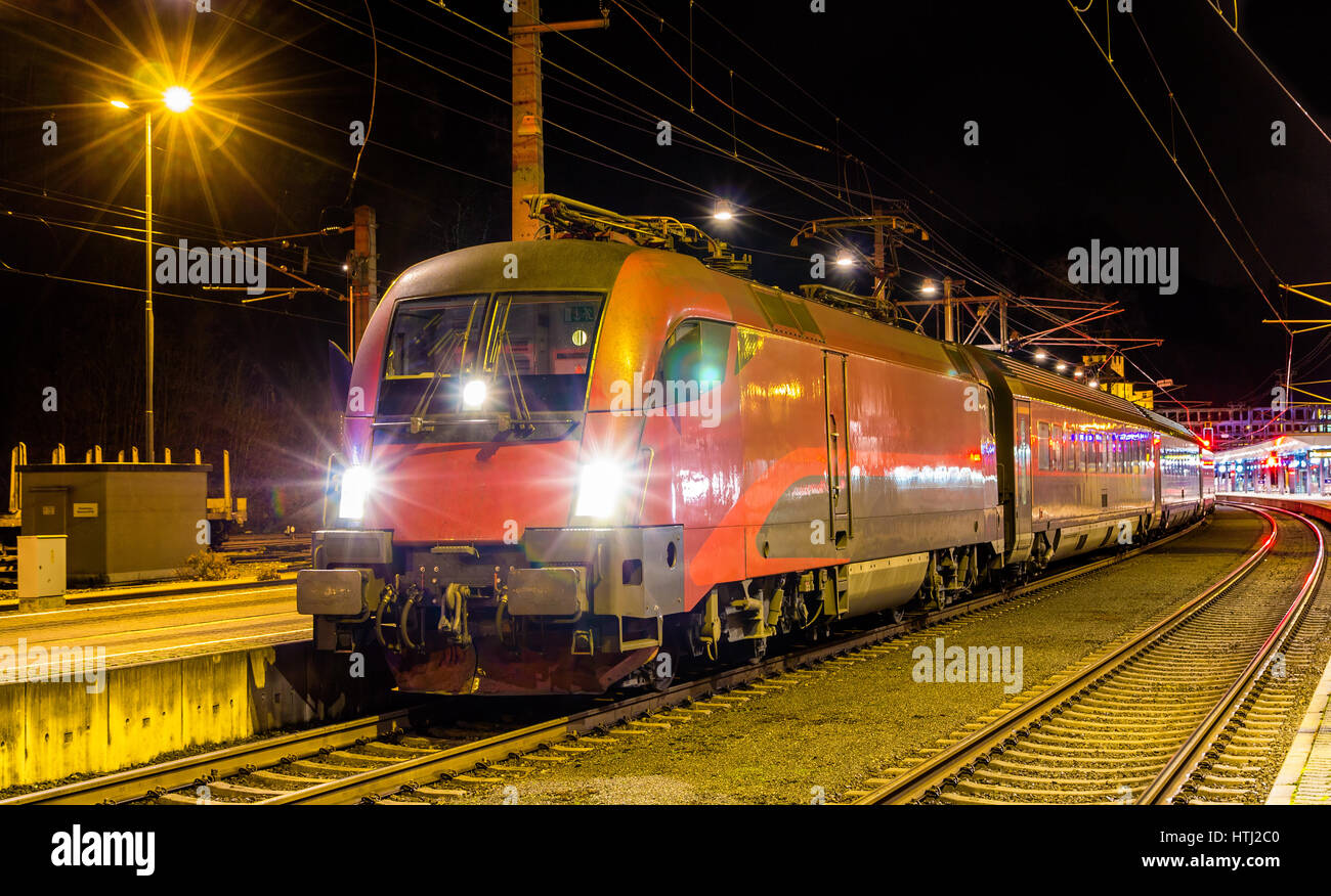 Austrian high-speed train at Feldkirch station Stock Photo - Alamy