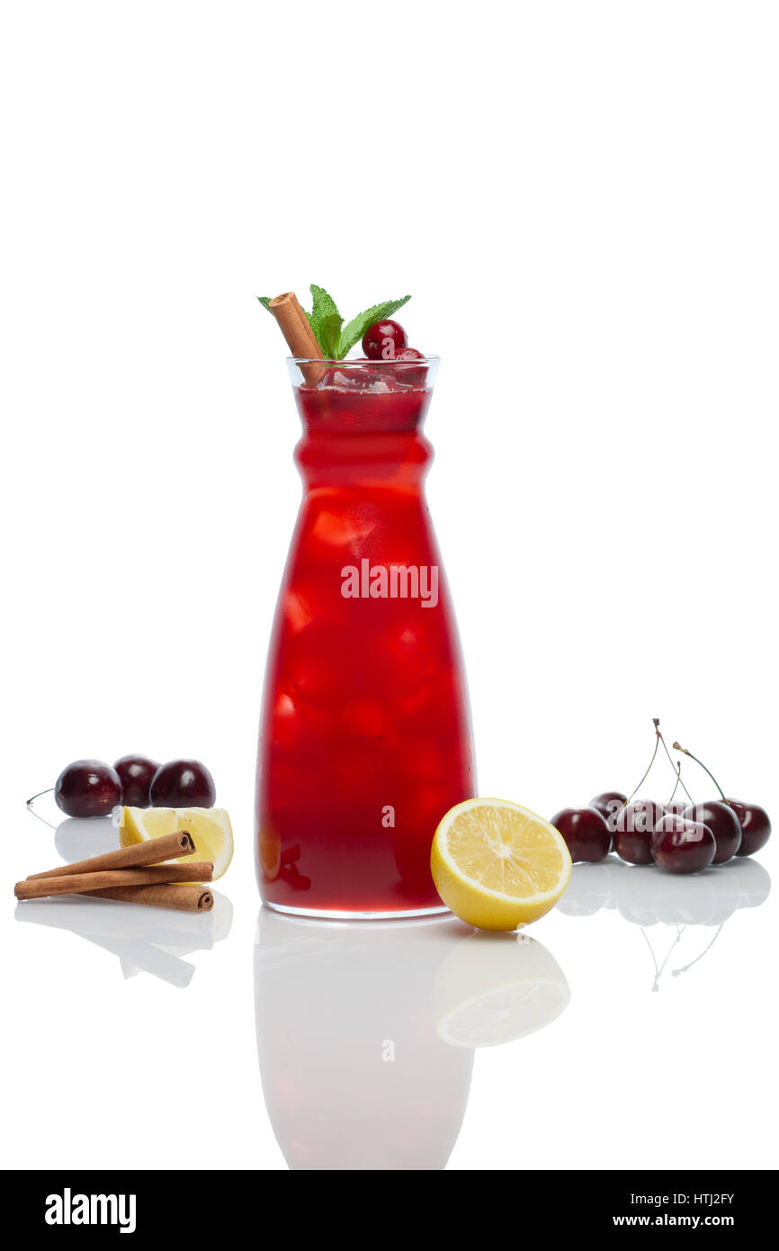 Refreshing cherry mint cocktail hi-res stock photography and images - Alamy