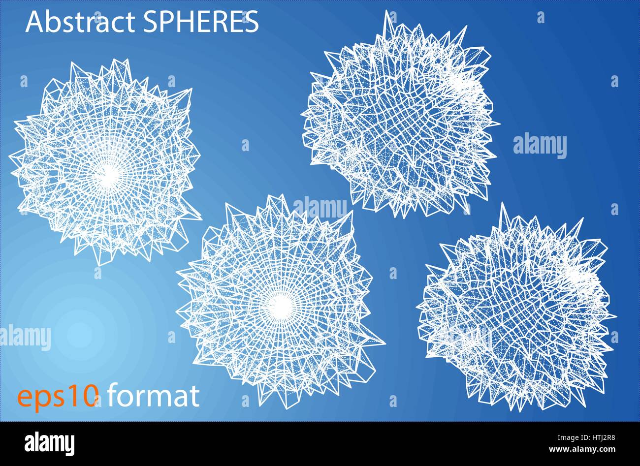 Abstract distorted sphere. Wireframe style Stock Vector Image & Art - Alamy