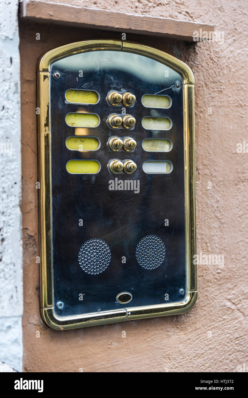 Retro vintage apartment intercom door hi-res stock photography and ...