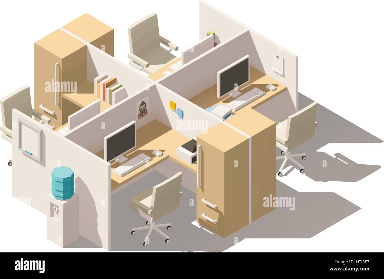 Computer office space Stock Vector Images - Alamy