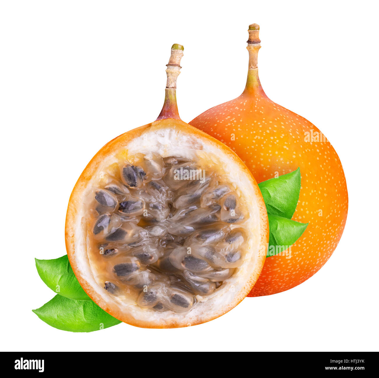Granadilla fruit isolated on white background with clipping path Stock ...