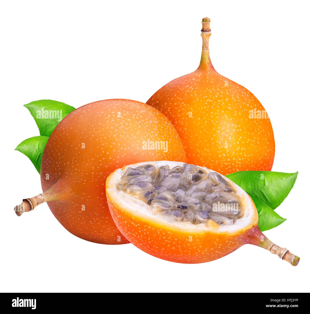 Granadilla fruit isolated on white background with clipping path Stock ...