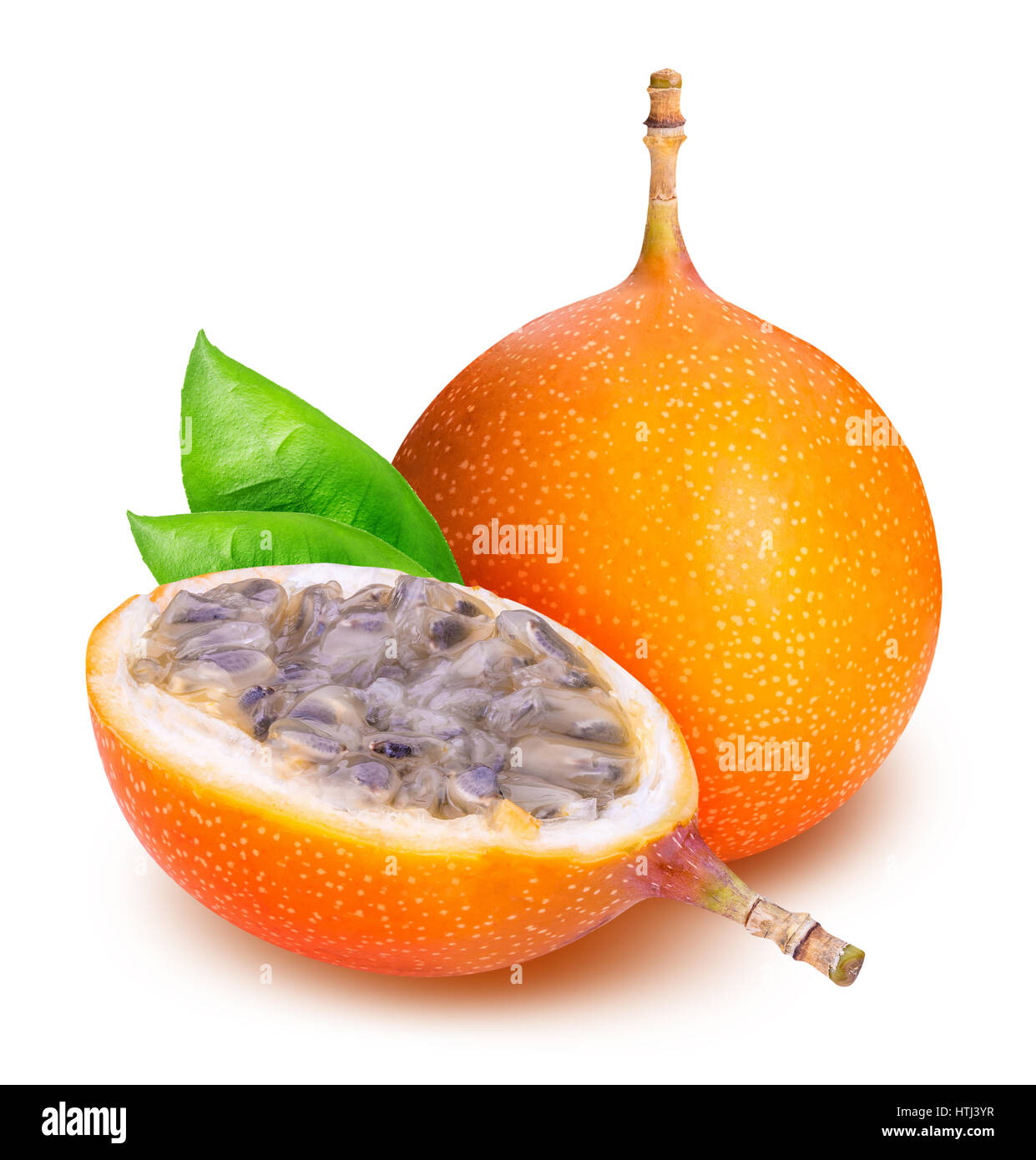 Granadilla fruit isolated on white background with clipping path Stock ...