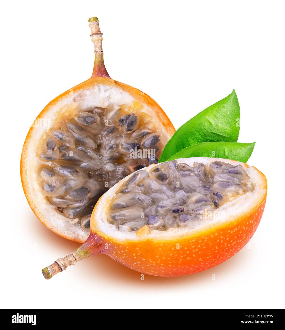 Granadilla fruit isolated on white background with clipping path Stock ...
