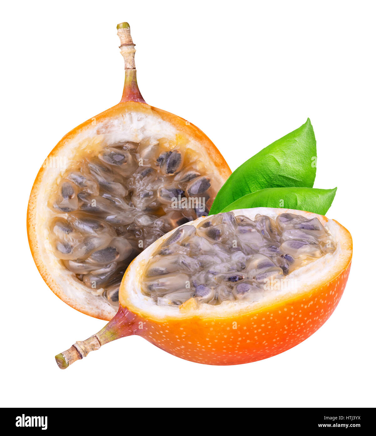 Granadilla fruit isolated on white background with clipping path Stock ...