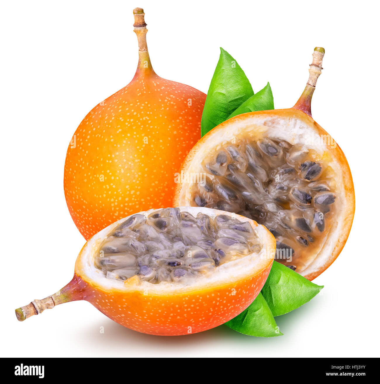 Granadilla fruit isolated on white background with clipping path Stock ...
