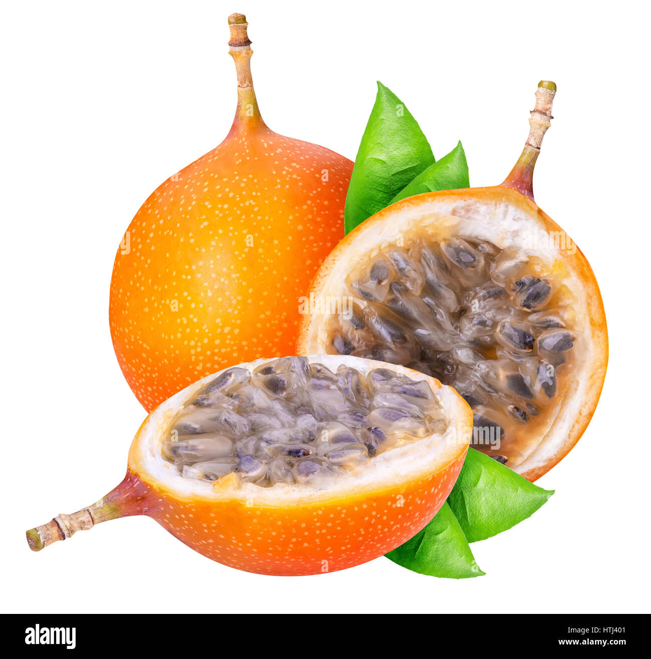 Granadilla fruit isolated on white background with clipping path Stock ...