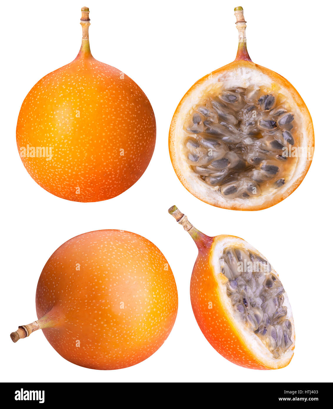Granadilla fruit isolated on white background with clipping path Stock ...