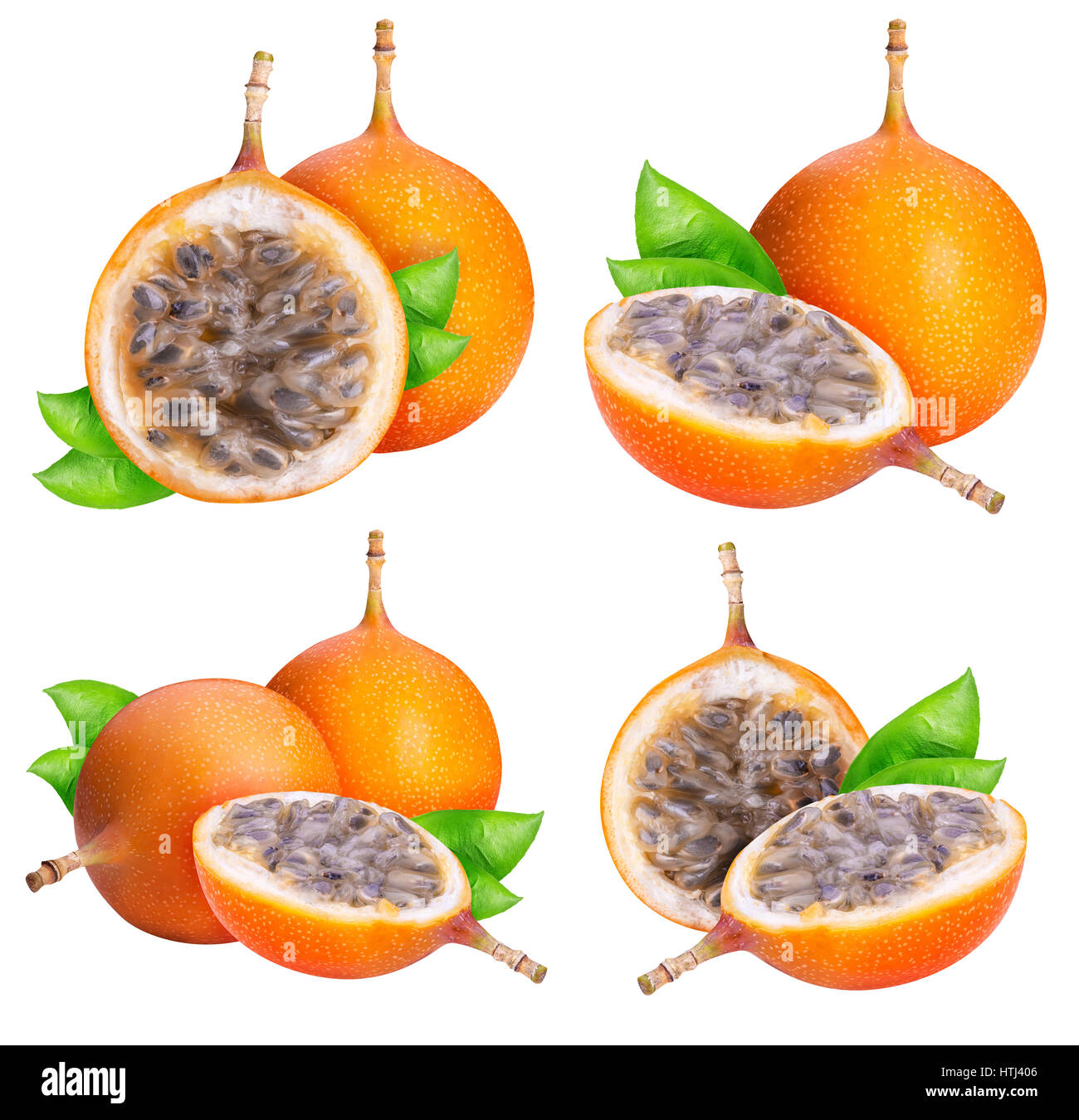 Granadilla fruit isolated on white background with clipping path Stock ...