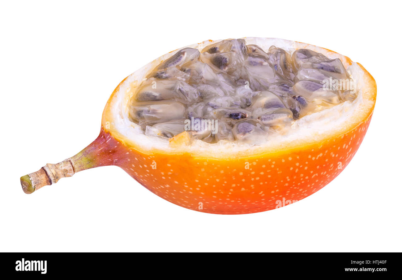 Granadilla fruit isolated on white background with clipping path Stock ...