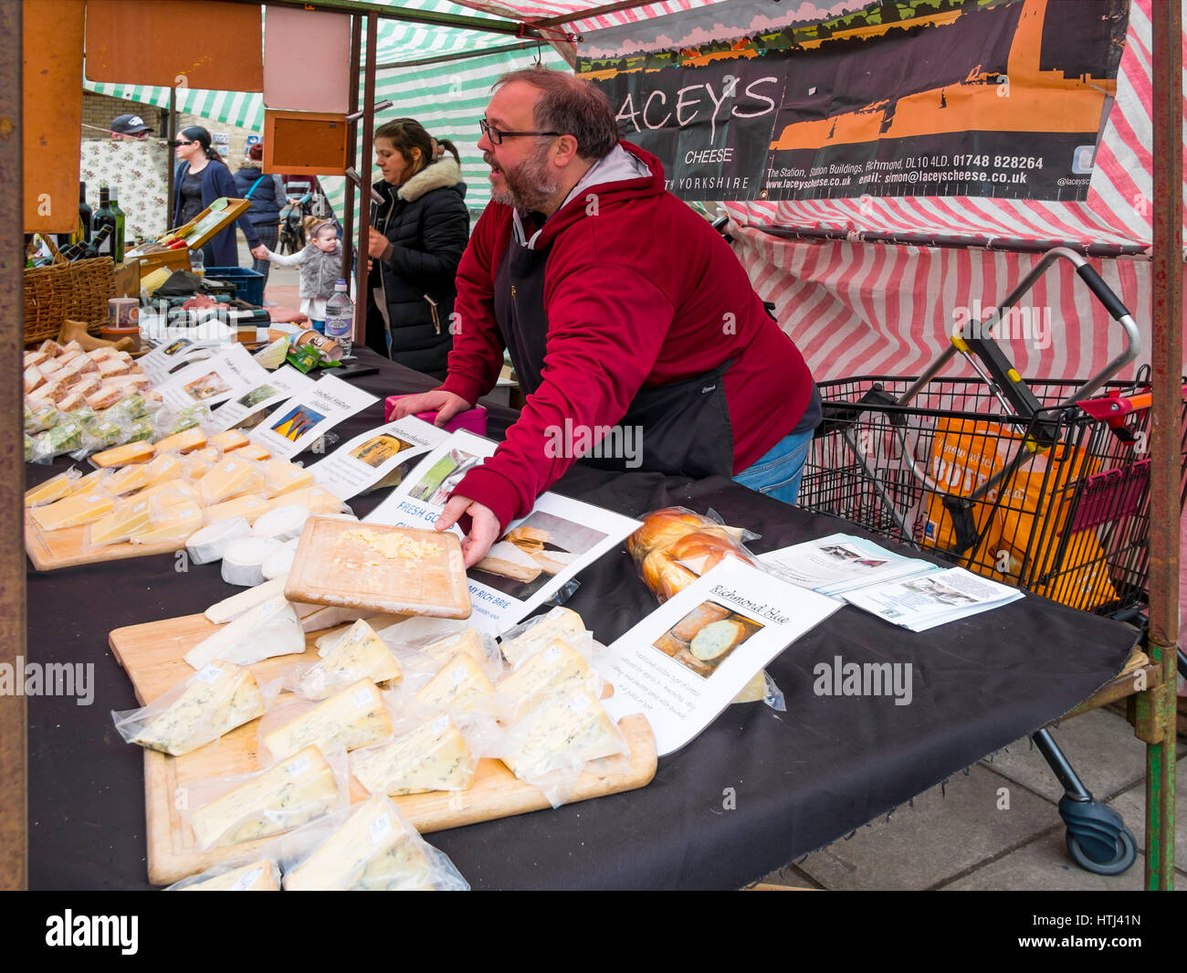 Mr Simon Lacey of Lacey's Cheese offering samples of cheese to ...
