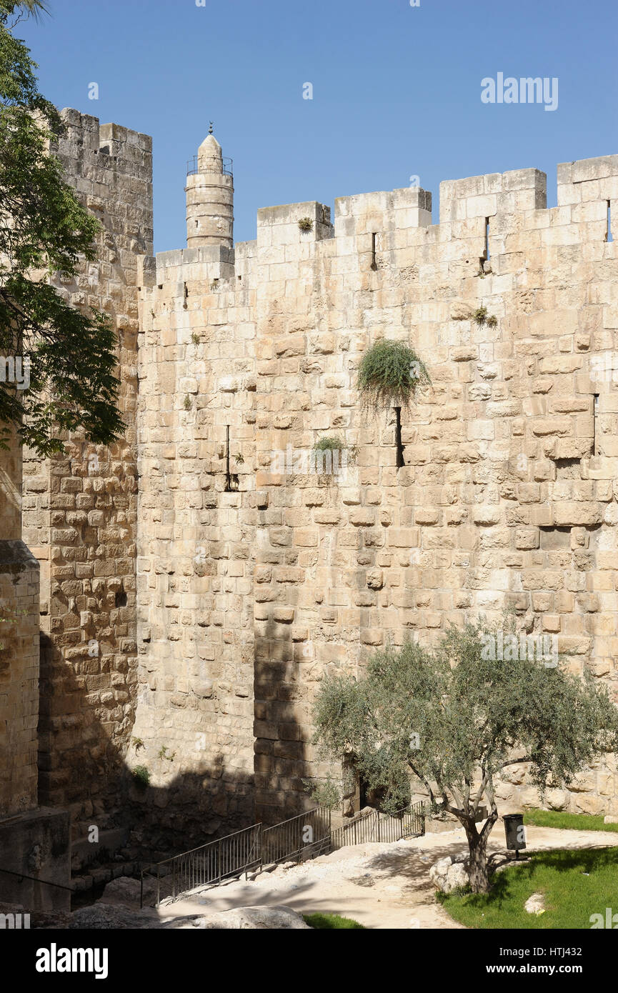 Ancient walls of the old city in Jerusalem Stock Photo - Alamy