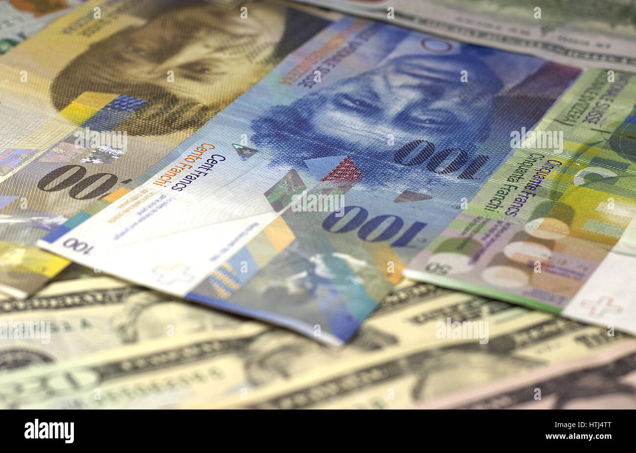 Money background american dollars, euro and swiss franc Stock Photo - Alamy
