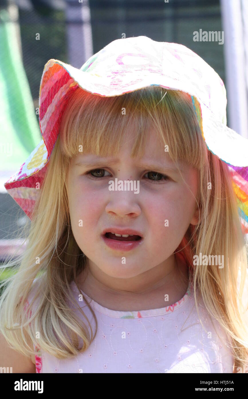 Confused Little Girl Face