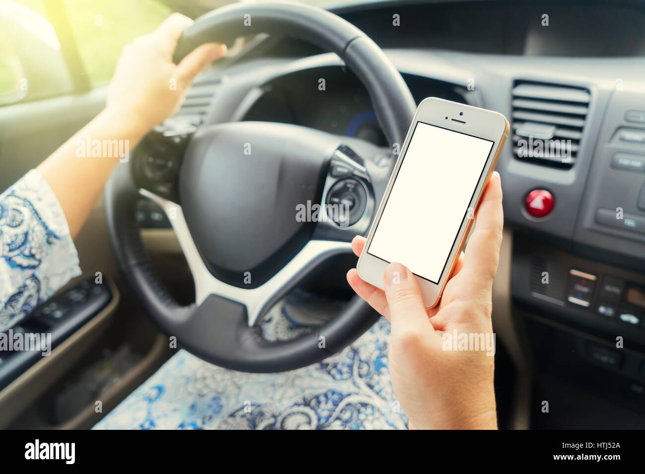 driving car and phone Stock Photo - Alamy