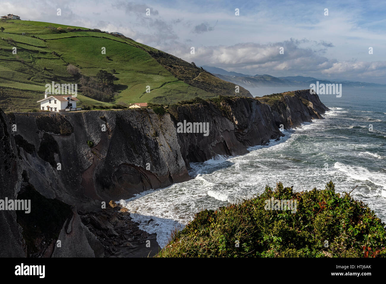 Beach and cliff famous for filming eight film Basque surnames and the ...