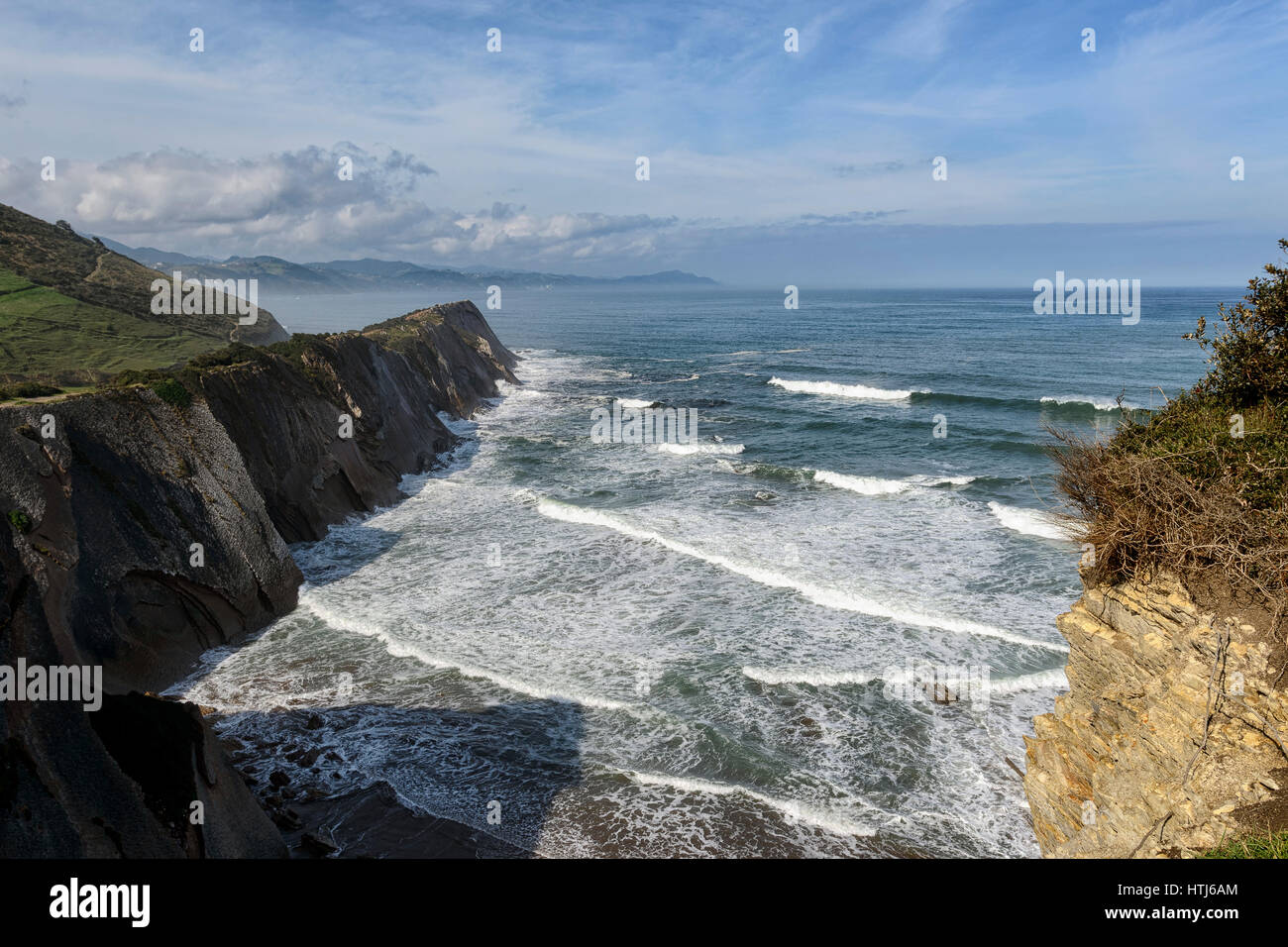 Beach and cliff famous for filming eight film Basque surnames and the ...