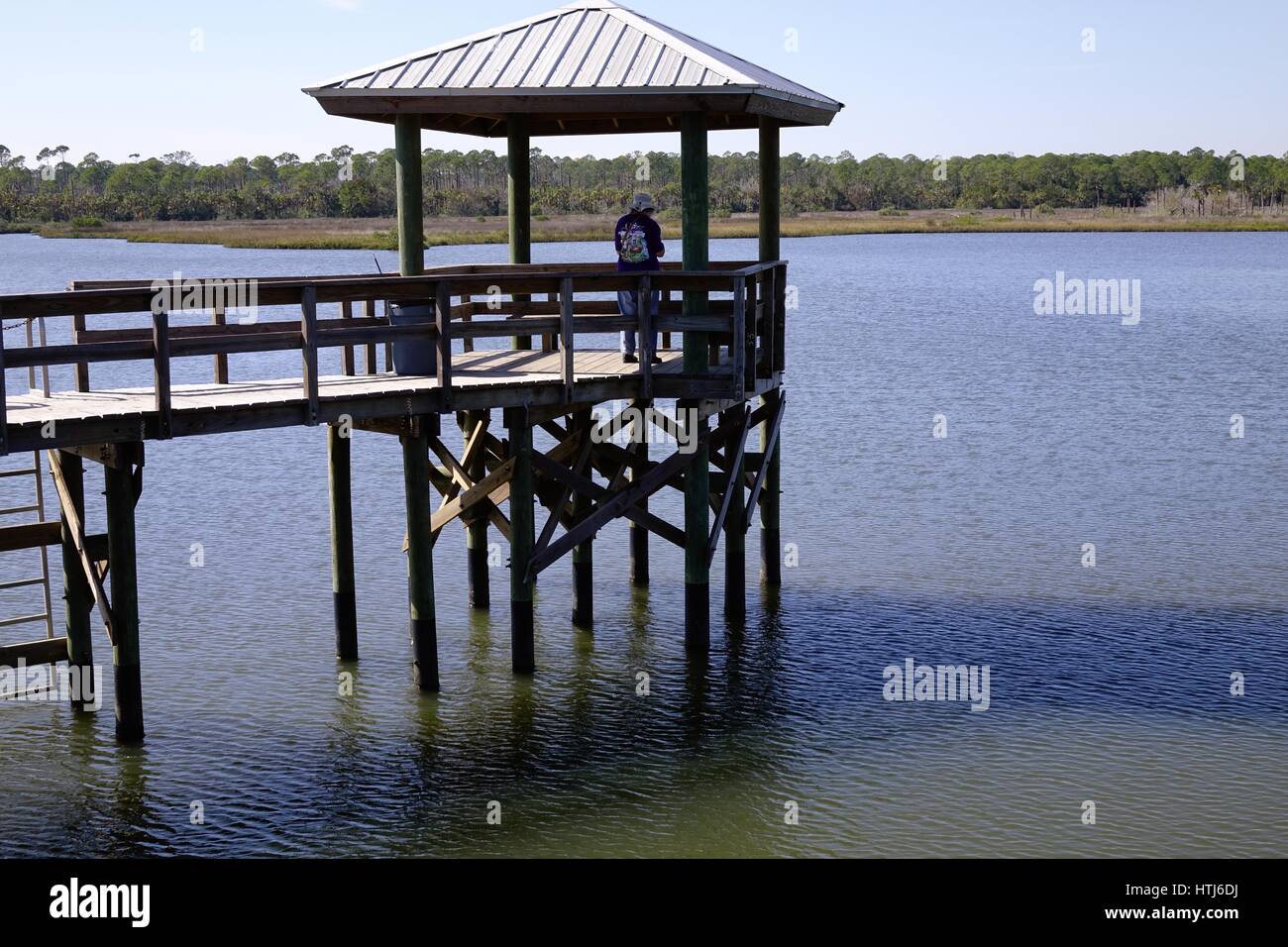 Fishing dock at Spruce Creek Park, Port Orange, Volusia County, Florida ...