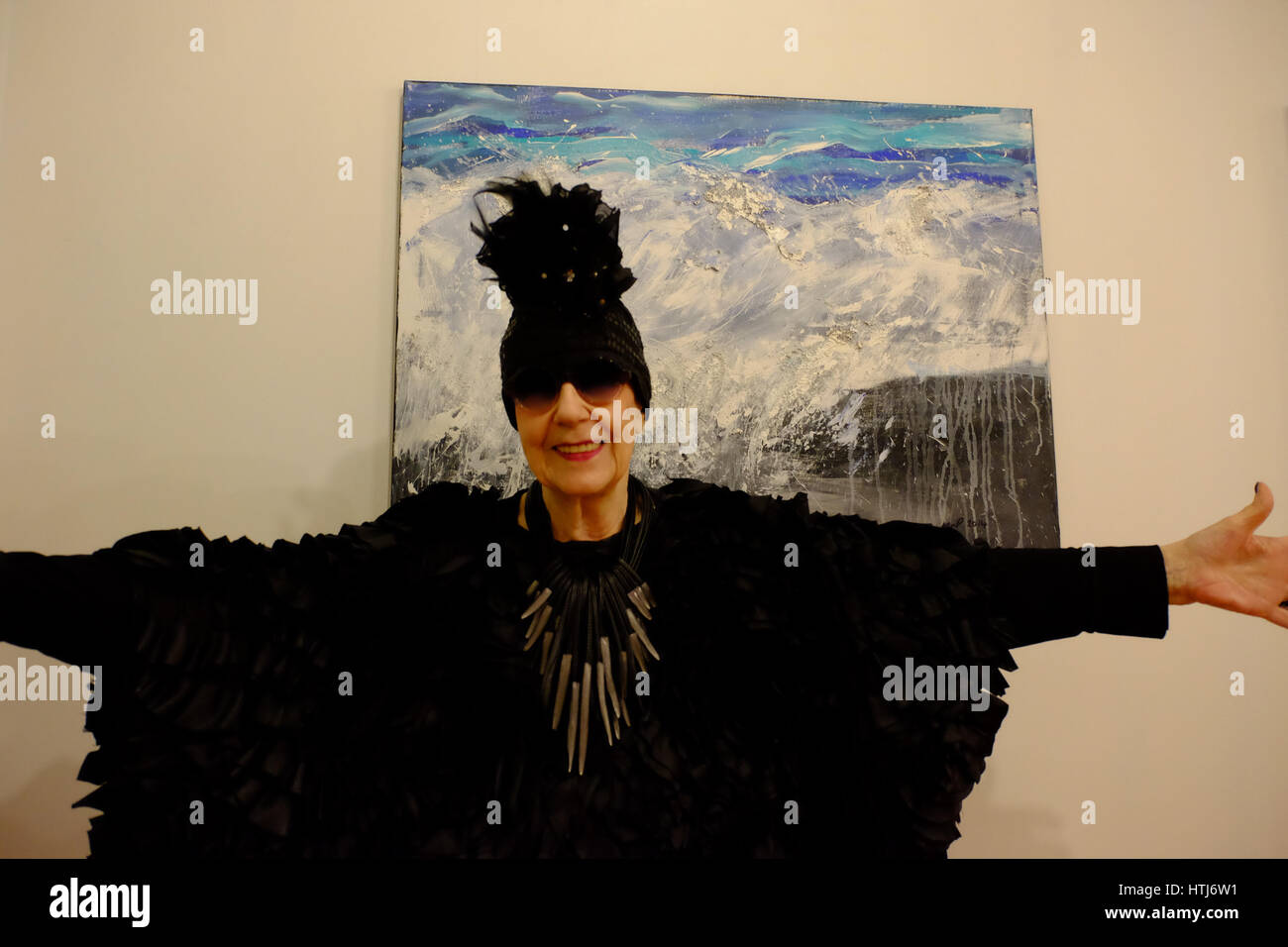 Artist Molly Parkin holds an exhibition on her 85th Birthday at Vout-o ...