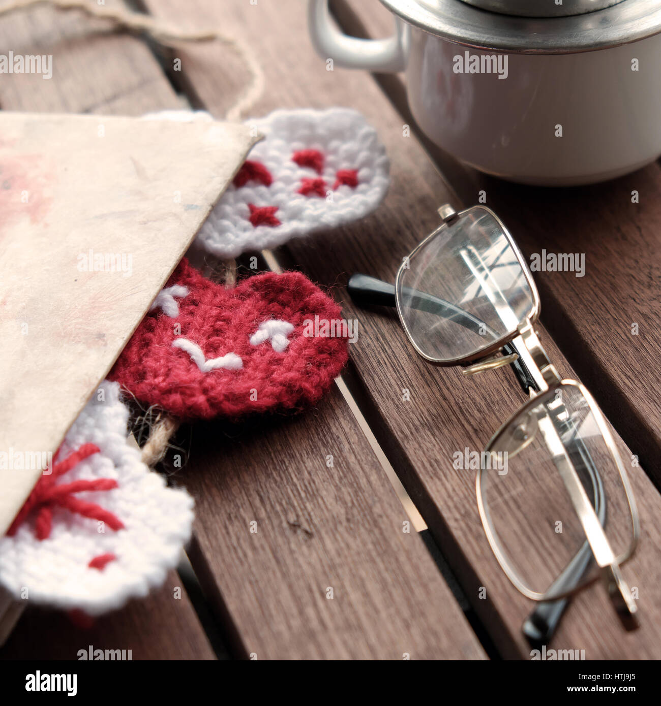 Coffee time in morning, relax moment in rainy day, coffee cup on cafe ...