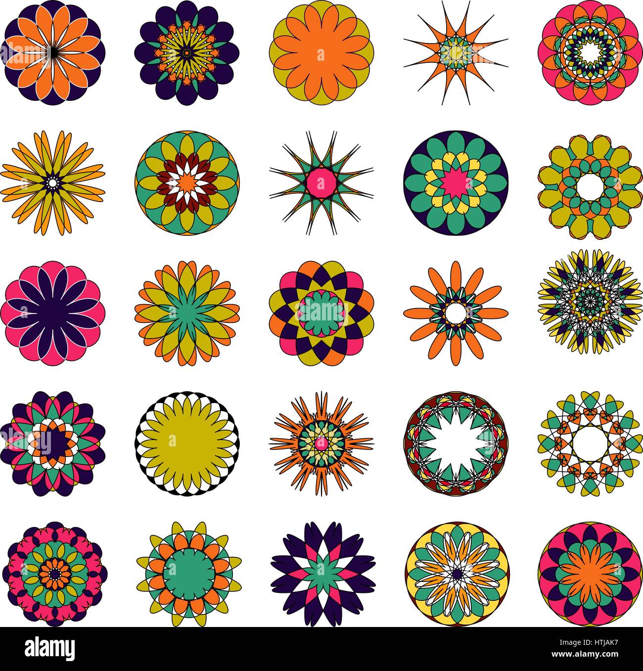 Mandala set hi-res stock photography and images - Alamy