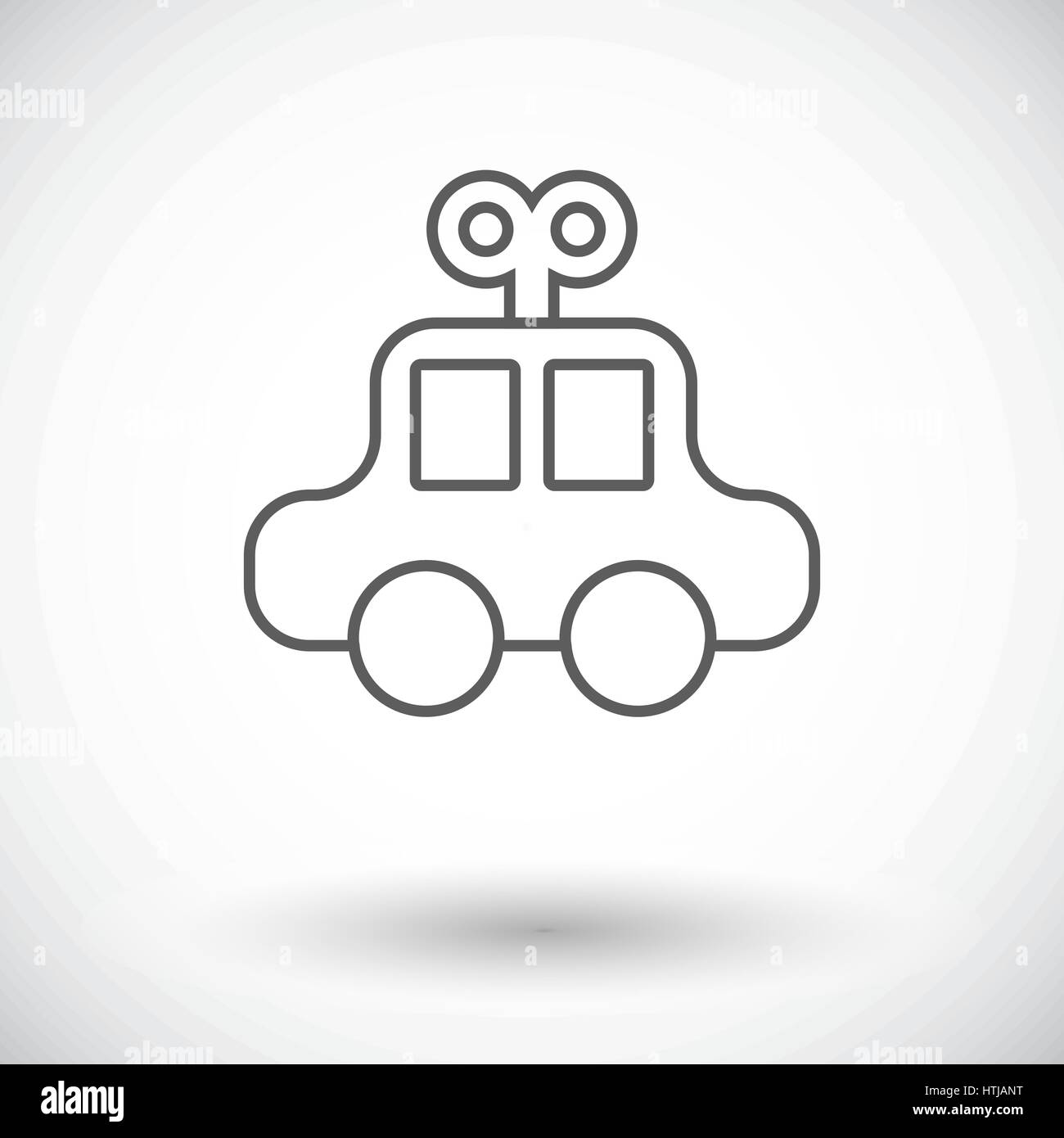 Car toy icon. Thin line flat vector related icon for web and mobile ...