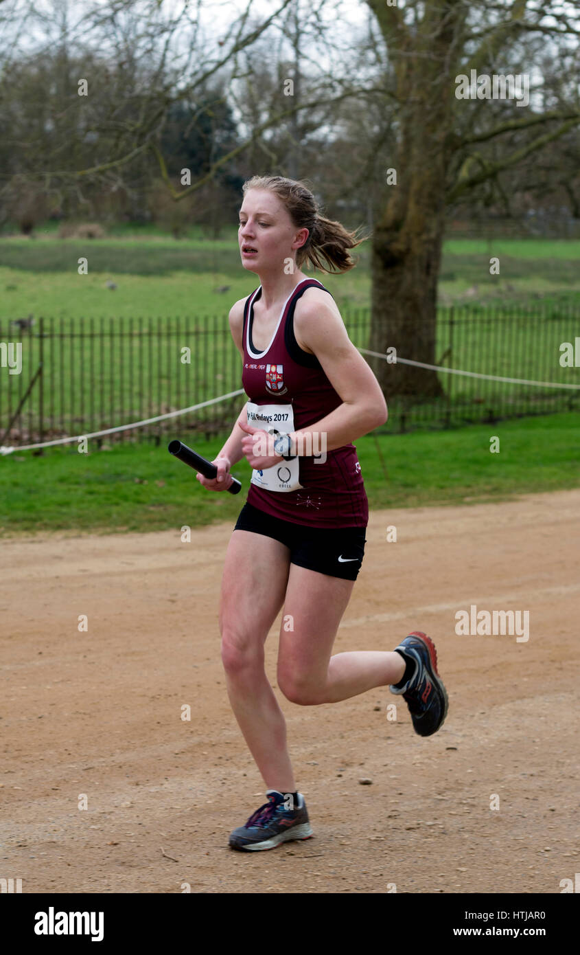 Female relay runner hi-res stock photography and images - Alamy
