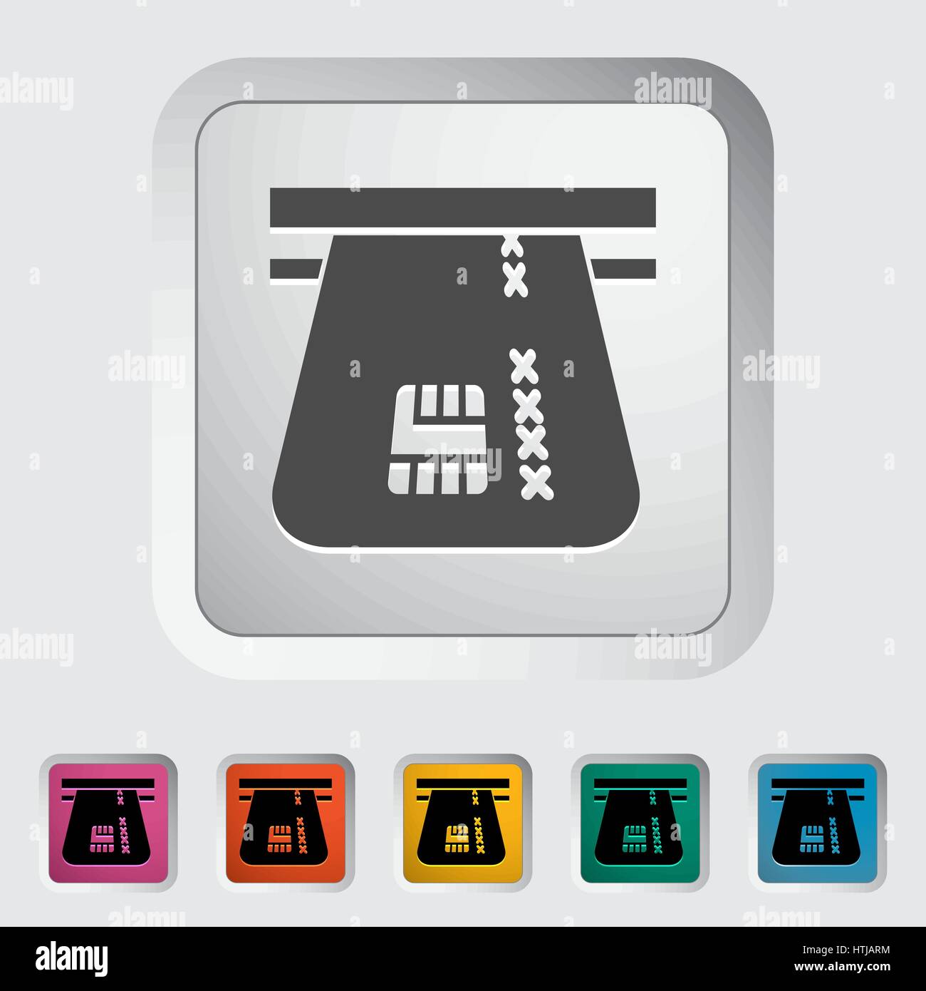 Credit card. Single flat icon on the button. Vector illustration Stock ...