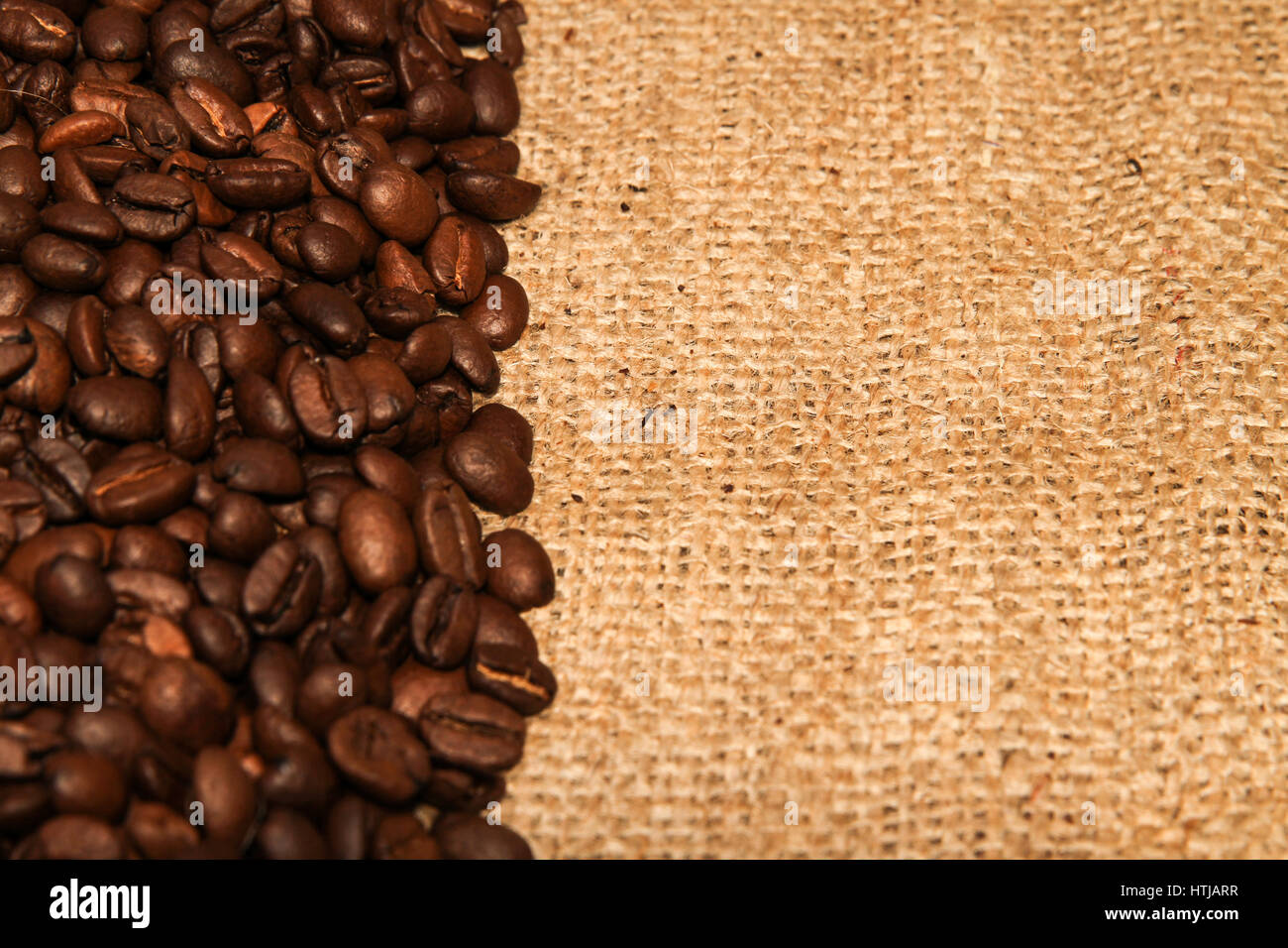 Arabic Roasted Coffee Beans on Sack Background Stock Photo - Alamy
