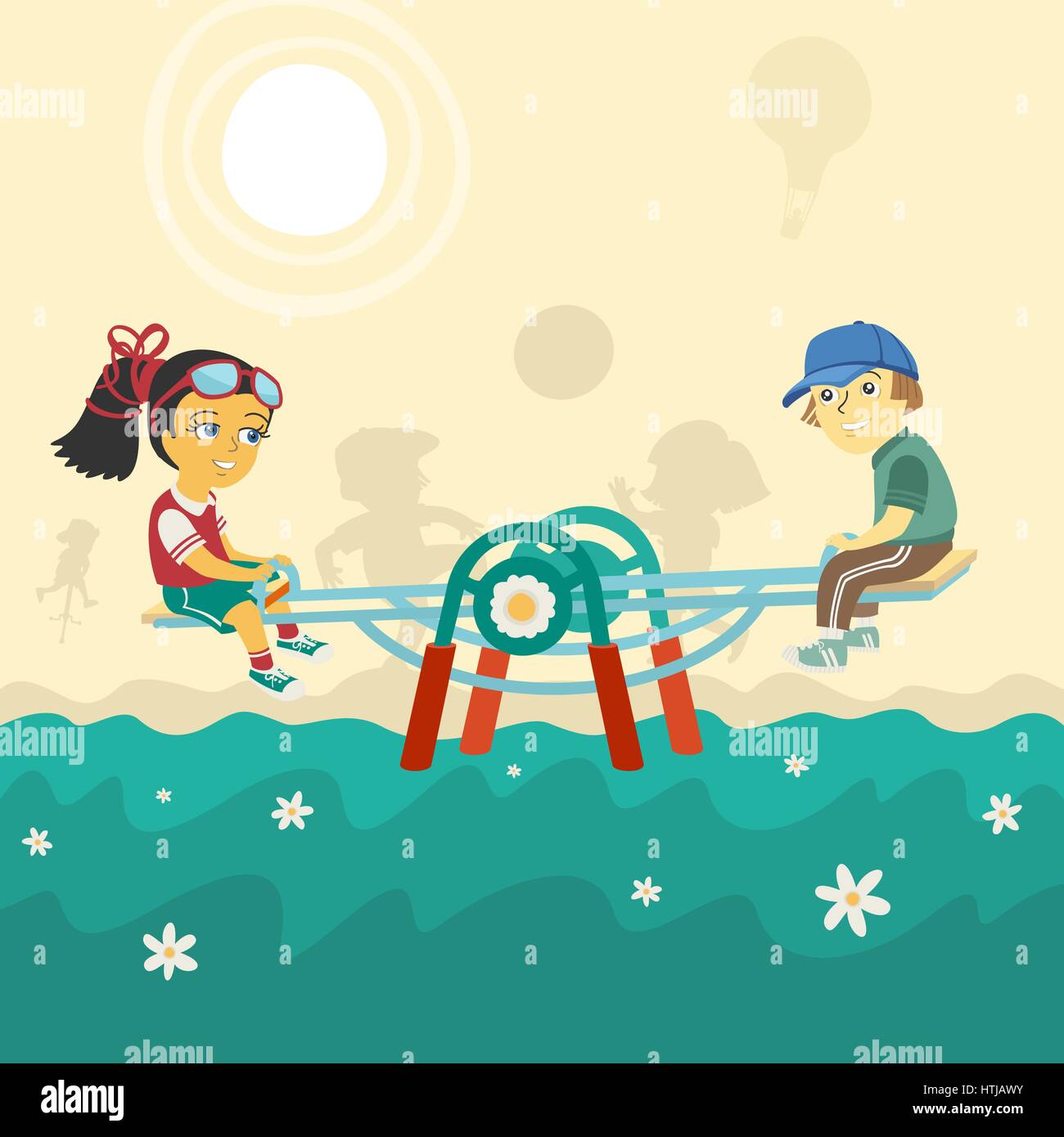 Children yard Stock Vector Images - Alamy