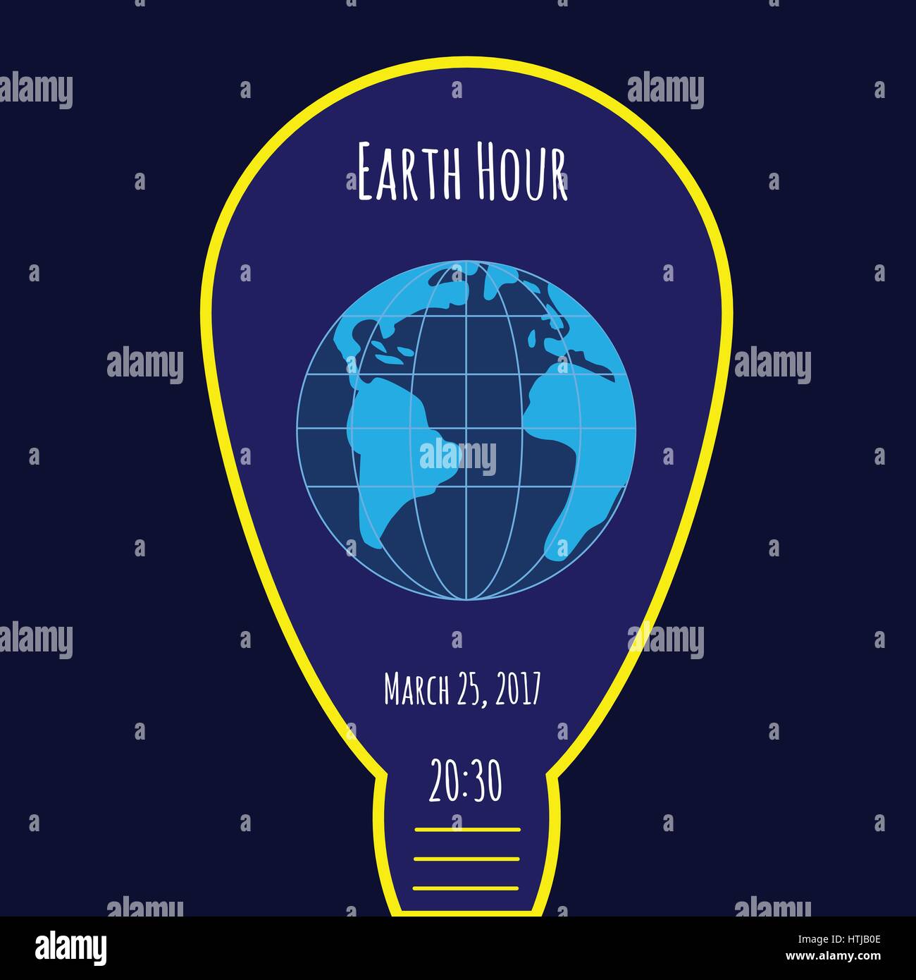 Earth Hour environmental movement illustration Stock Vector Image & Art ...